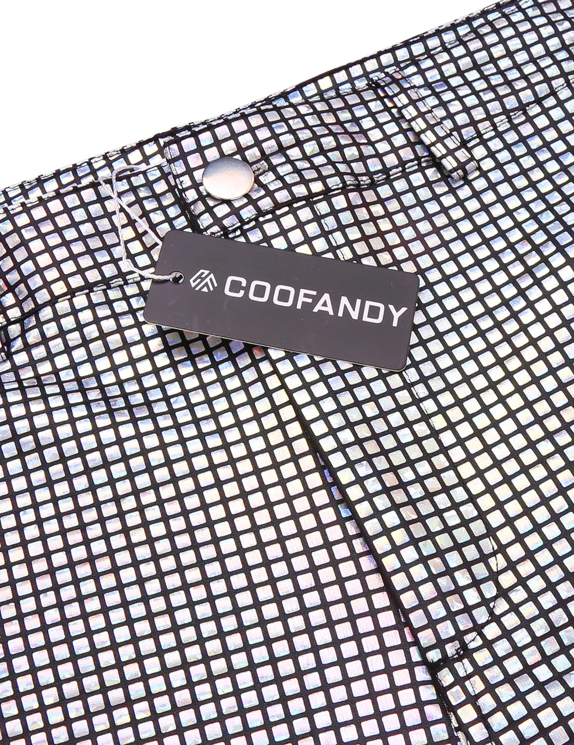 COOFANDY Mens Metallic Shiny Jeans 70‘s Party Dance Disco Nightclub ...