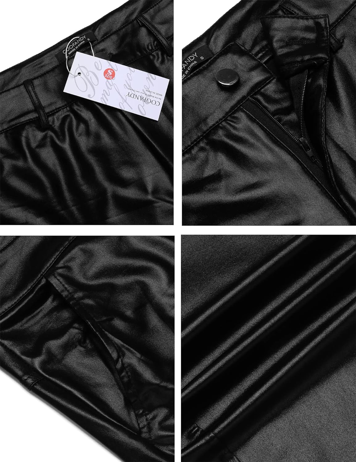 COOFANDY Mens Metallic Shiny Jeans 70‘s Party Dance Disco Nightclub ...