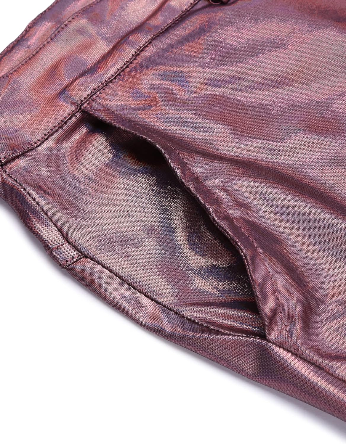 COOFANDY Mens Metallic Shiny Jeans 70‘s Party Dance Disco Nightclub ...
